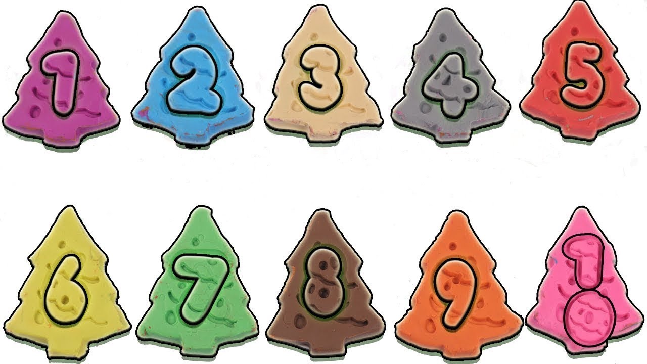 Learn Counting Numbers with Play Doh Colors + More Educational Videos ...