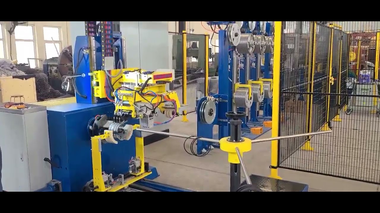 Air spring bead winding machine-by single wire - YouTube
