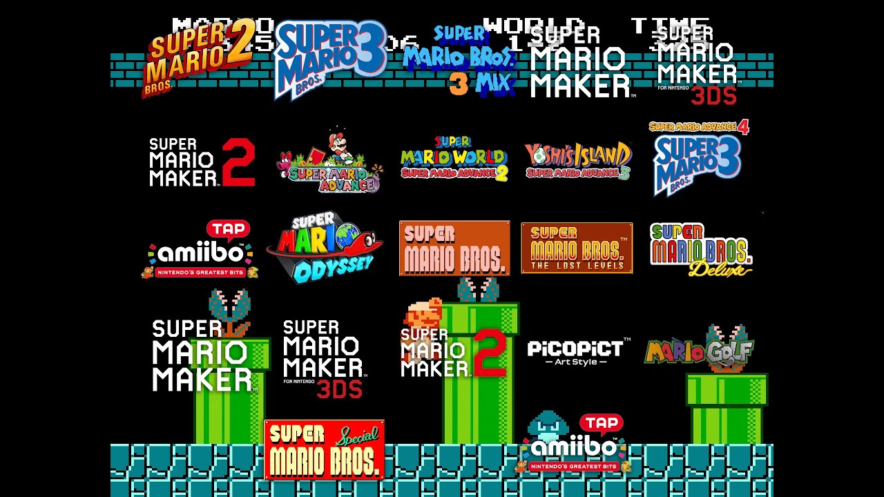 Super Mario Bros Underground Theme Ultimate Mashup (8-Bits Versions ...