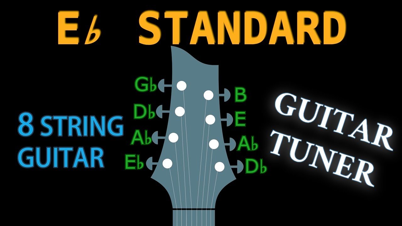 Eb STANDARD (8 String Guitar) GUITAR Tuning (Tuner) - YouTube