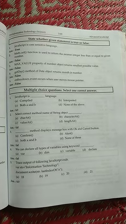 Advanced JavaScript 12th Hsc science advance 📲 javascript Exercise Solution 💻⌨️⌨️ - YouTube