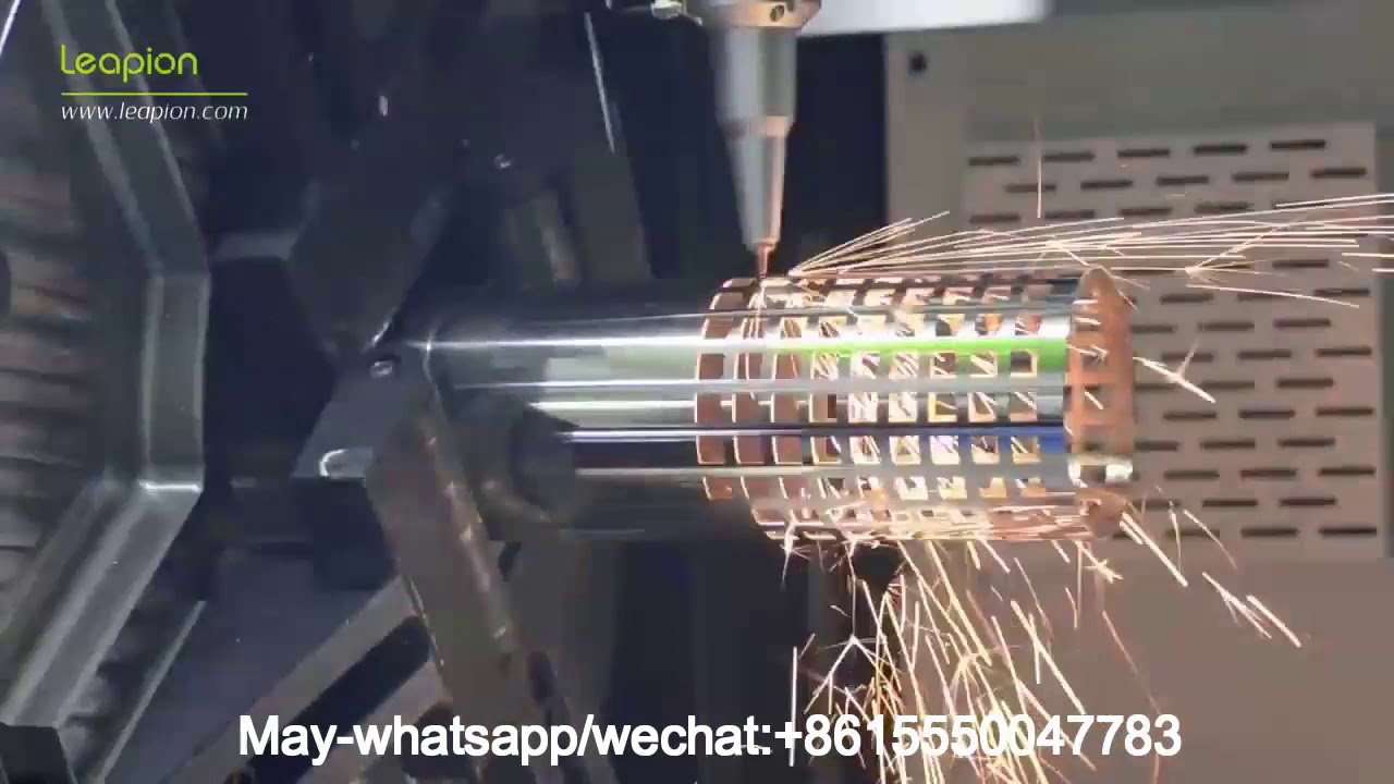 The working video of Leapion fiber laser tubes cutting machine. - YouTube