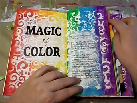 Magic of Color Altered Book Pages Flip Through - YouTube