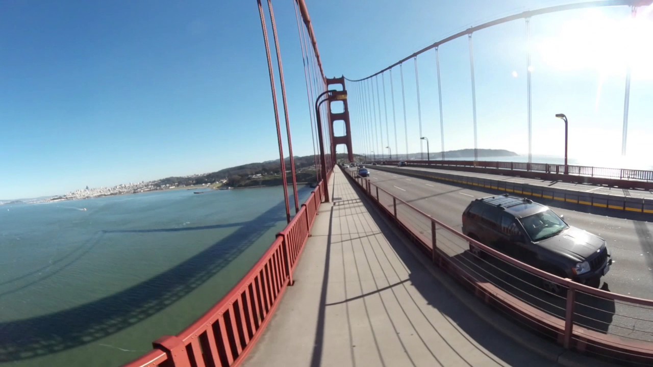 San Francisco Golden Gate Bridge 360 Video Timelapse Walking - YouTube