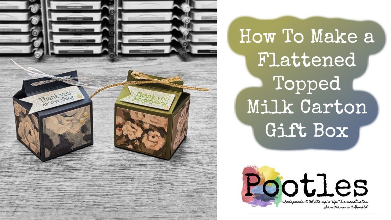 How To Make a Flattened Topped Milk Carton Gift Box - YouTube