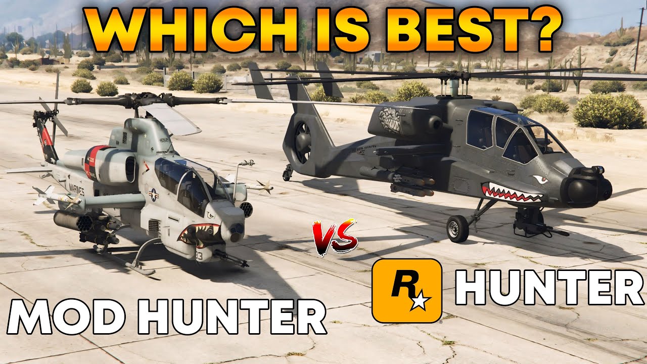 GTA 5 ONLINE : HUNTER VS MOD HUNTER (WHICH IS BEST?) - YouTube