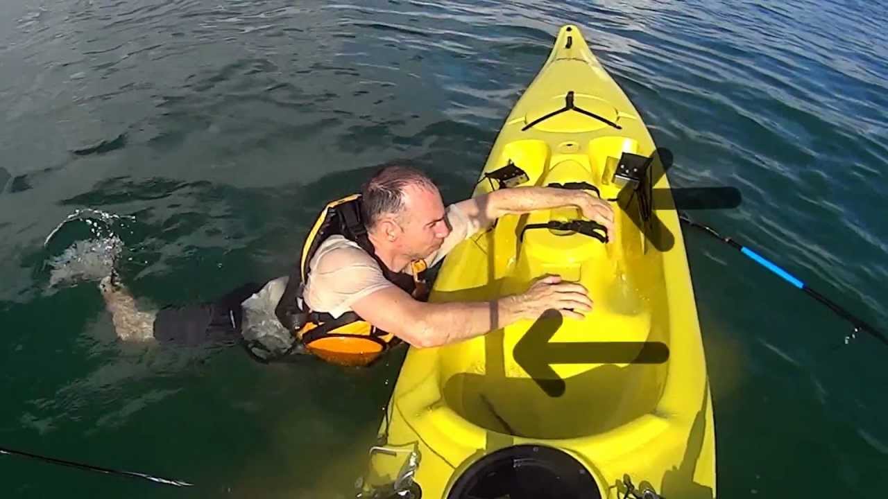 How to Re Enter Sit On Top Kayak - YouTube