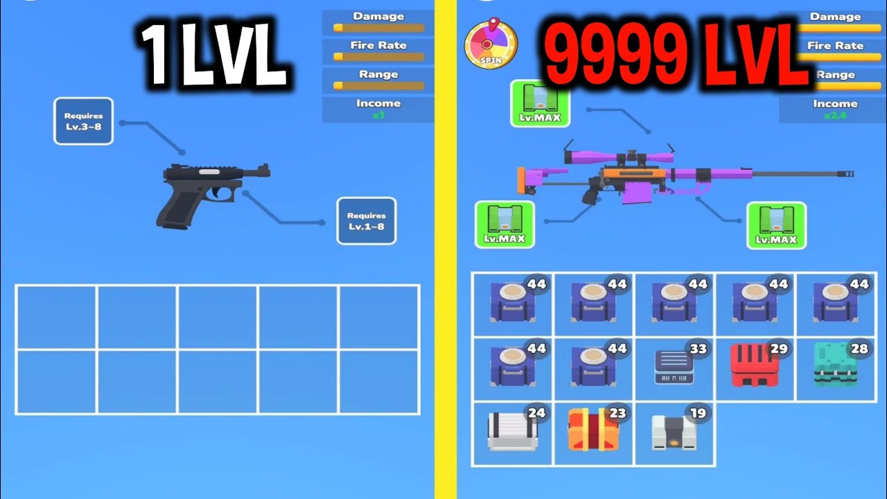 MAX LEVEL in Gun Build N Run Game - YouTube