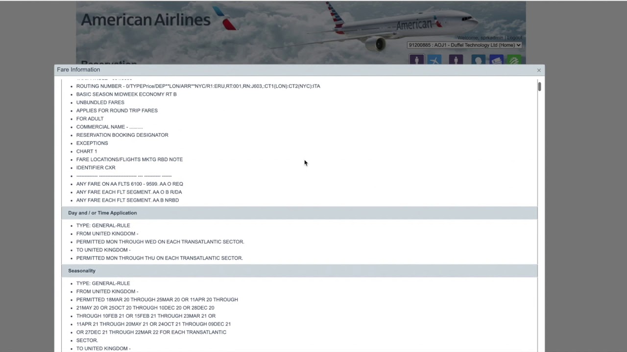 How to read Fare Rules in SPRK - YouTube