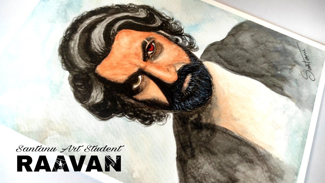 Raavan Movie Poster Drawing || How to draw jeet || Bengali movie Raavan ...