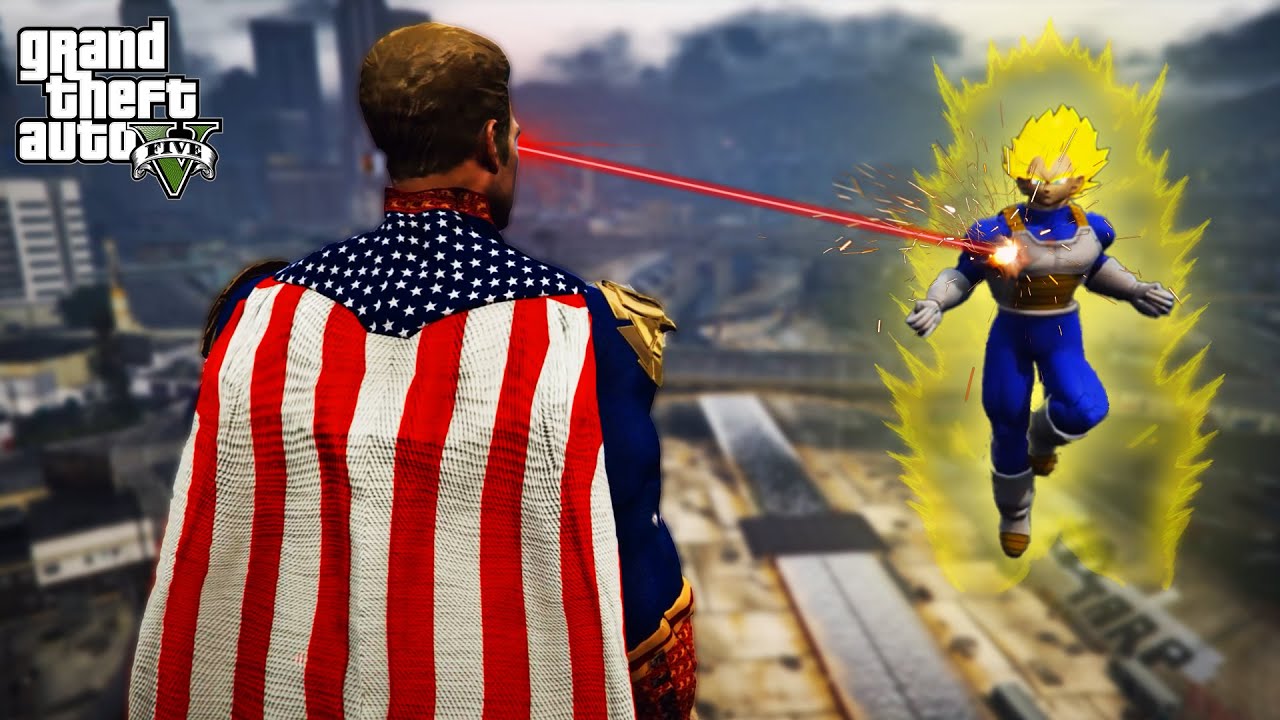 GTA 5 - Vegeta (Super Saiyan) VS Homelander | Epic Battle!! - YouTube