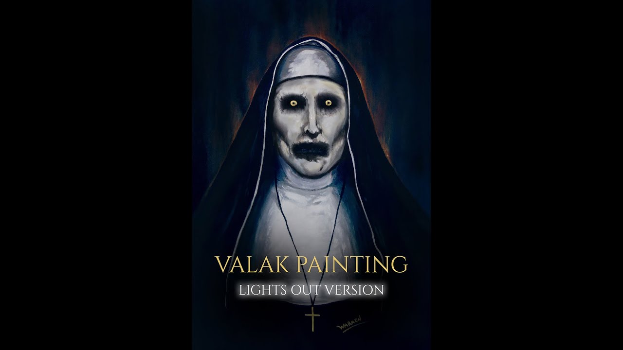 Valak painting replica "Lights out version" (The Conjuring 2) - YouTube