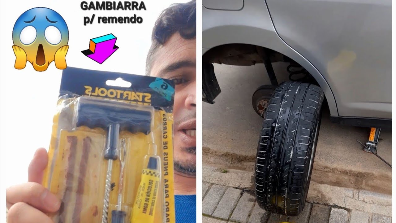 COMO REMENDAR PNEU (TESTANDO KIT DE REMENDO ) - YouTube