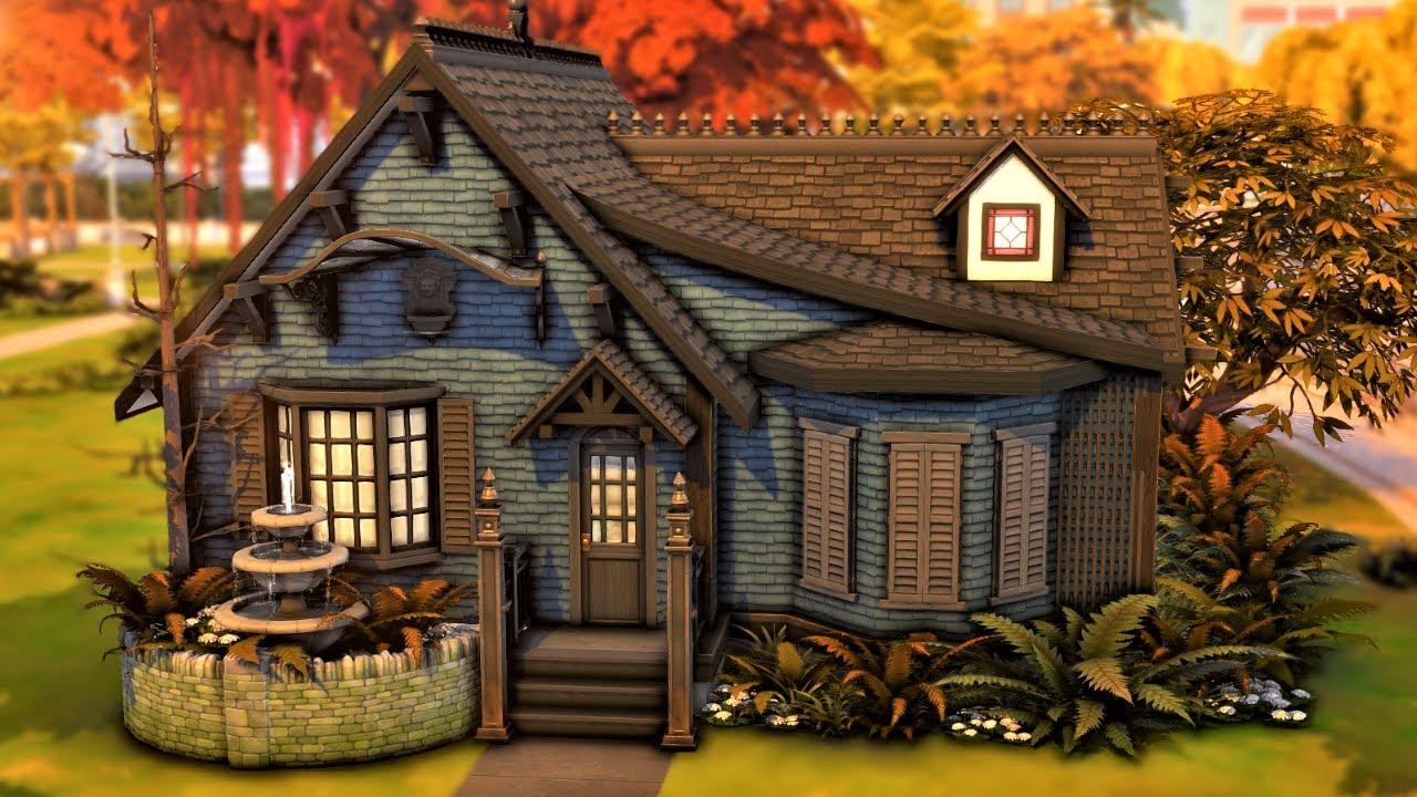 Small but Spooky Home 🖤 || The Sims 4: Speed Build - YouTube