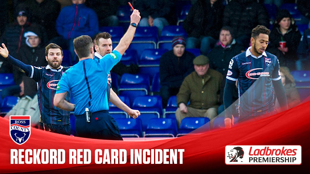 Watch Jamie Reckord red card incident - YouTube