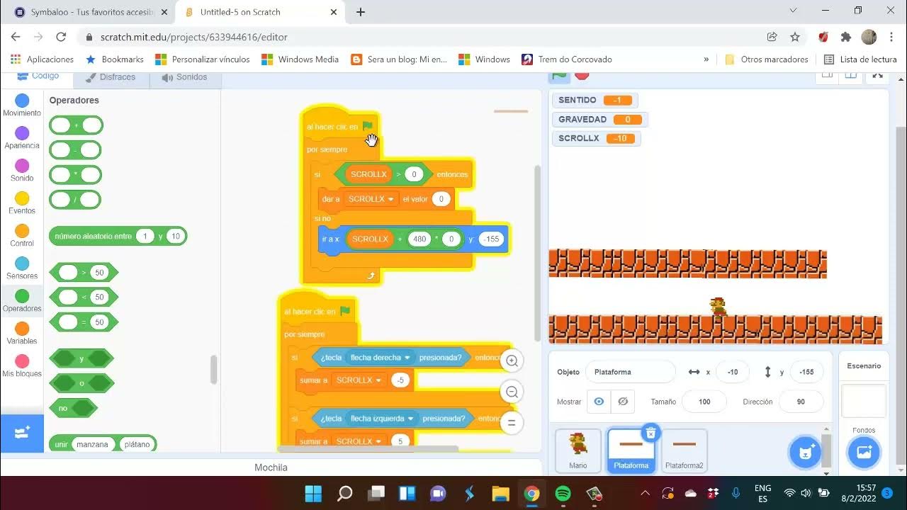Programar Mario Bros. Parte 4. Agregando más plataformas. - YouTube