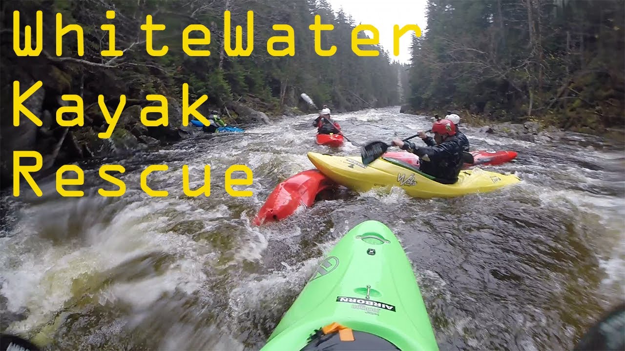 How to rescue a kayak in WhiteWater - YouTube