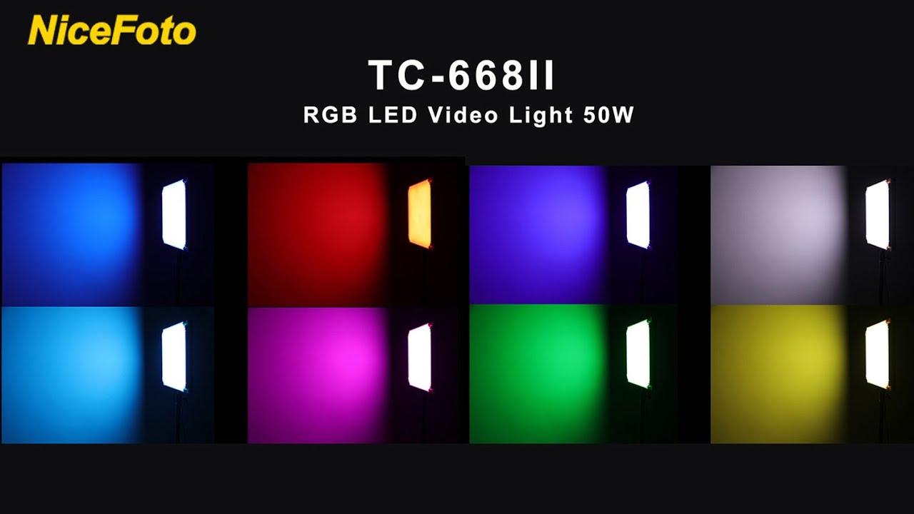 NiceFoto RGB LED Video Light TC-668II Outpput power 50W introducing ...