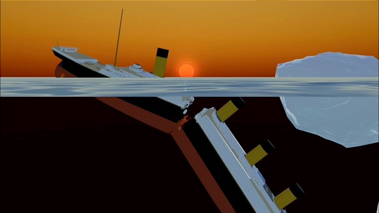 SUNSET TRAGEDY!!!! titanic split in half - Ship Mooring 3D - YouTube