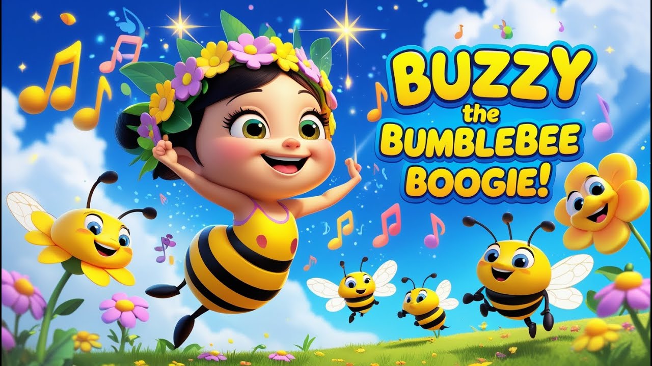 Buzzy the Bumblebee 🐝🎶 is ready to BOOGIE! | Kids Animals Rhymes | Kids ...