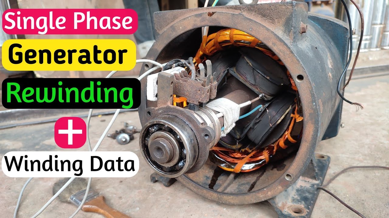 Generator Rewinding.Single phase 2 kw generator rewinding. 36 slot ...