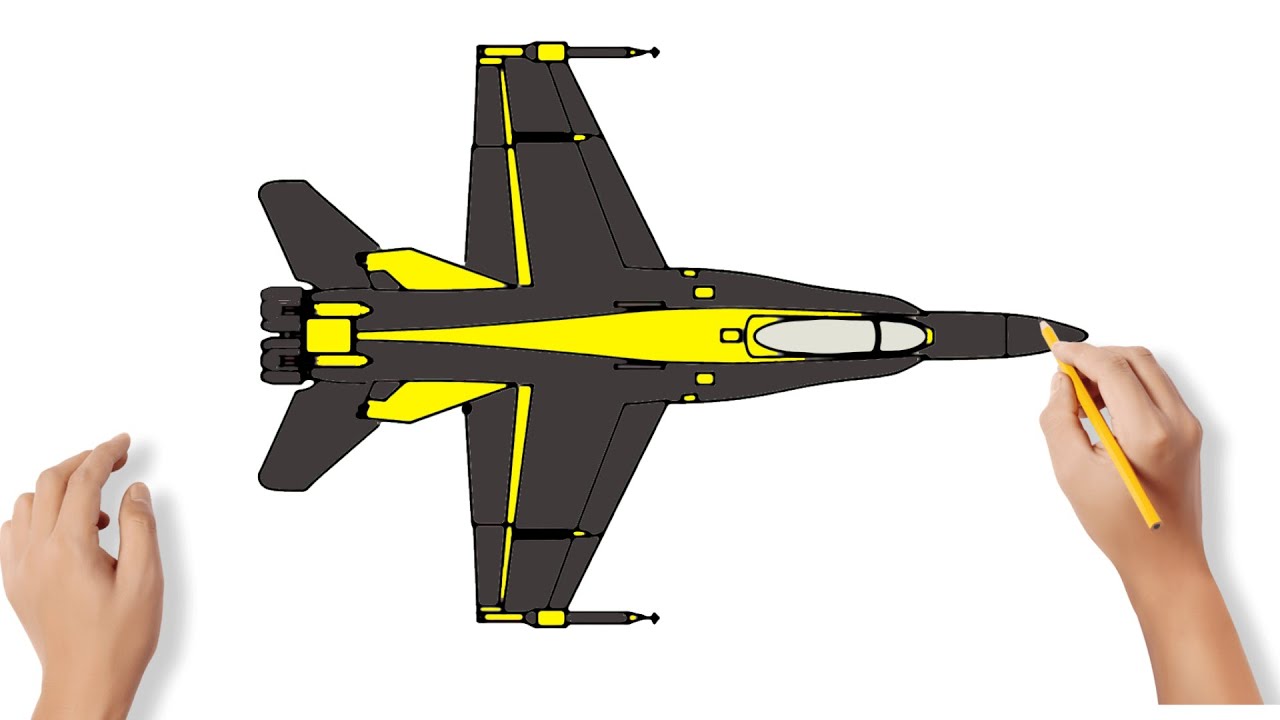 Quick Plane Drawing - Easy Drawings - YouTube