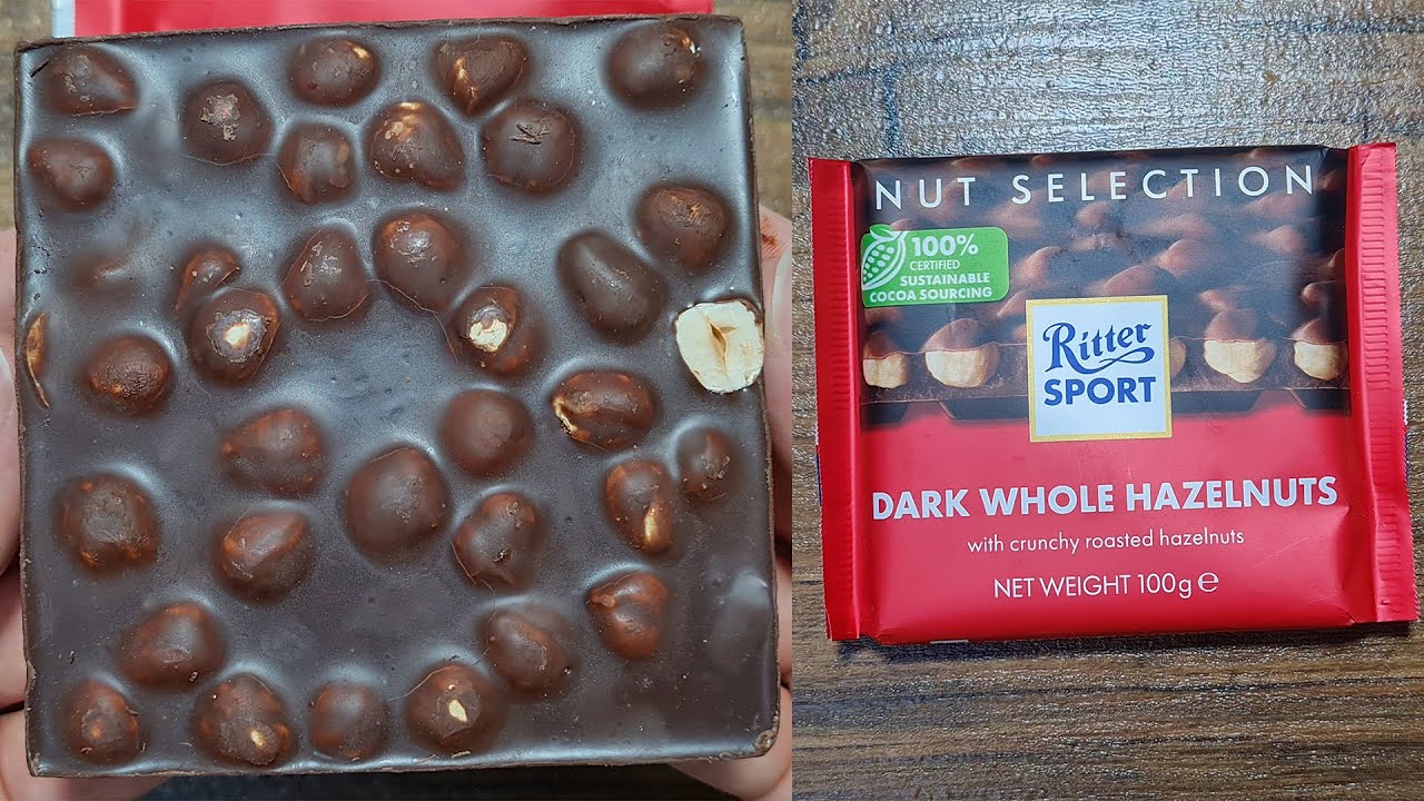 Rittert SPORT Dark Whole Hazelnut Chocolate bar | 4K - YouTube