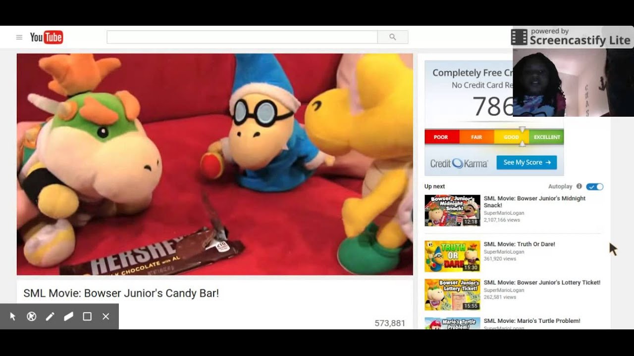 sml movie bowser juniors candy bar prt 1 - YouTube