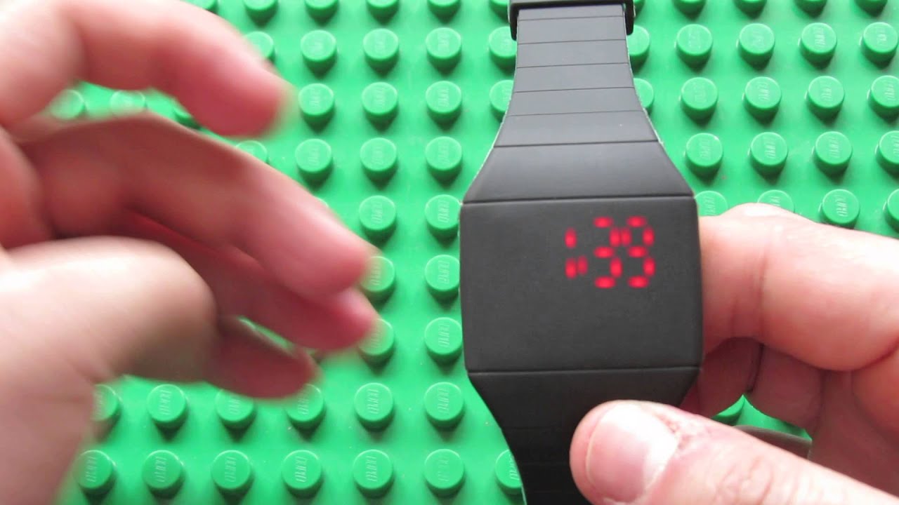 Unboxing Touch Screen Red LED Watch with Rectangle Dial and Silicon ...
