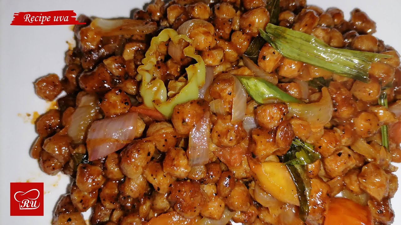 Devilled Soya Meat - Vegetarian Recipe - සෝයාමීට් ඩෙවල් - Recipe Uva ...