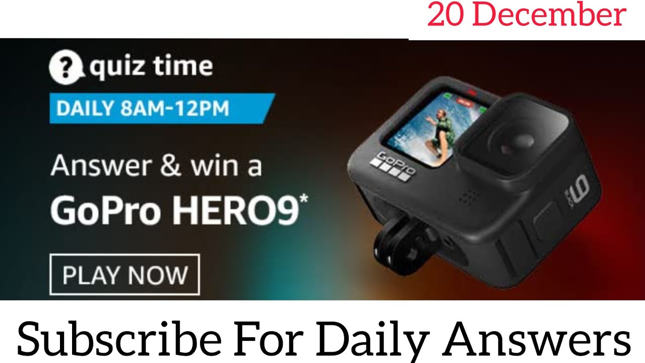20 December Amazon Daily Quiz Answers| Win Prizes From Amazon - YouTube