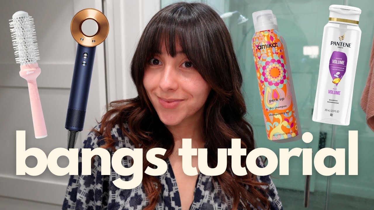 bangs tutorial! how to style your bangs - YouTube