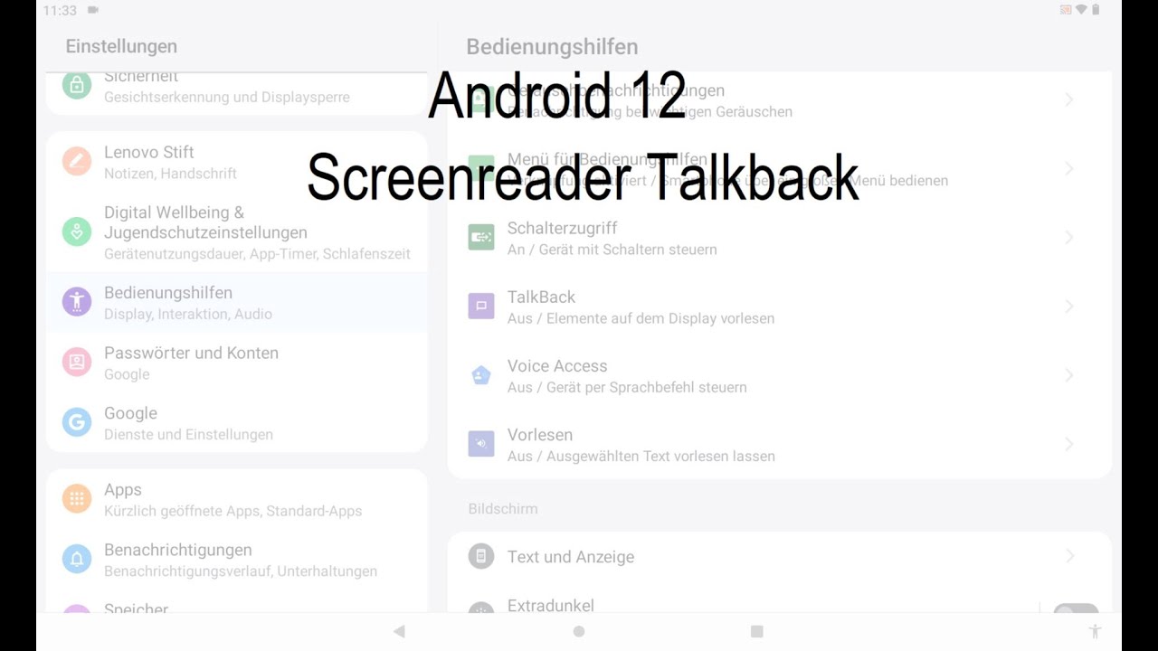 Barrierefreiheit in Android Version 12: Talkback - der Screenreader ...