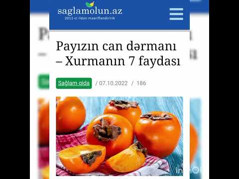 Payızın can dərmanı – Xurmanın 7 faydası