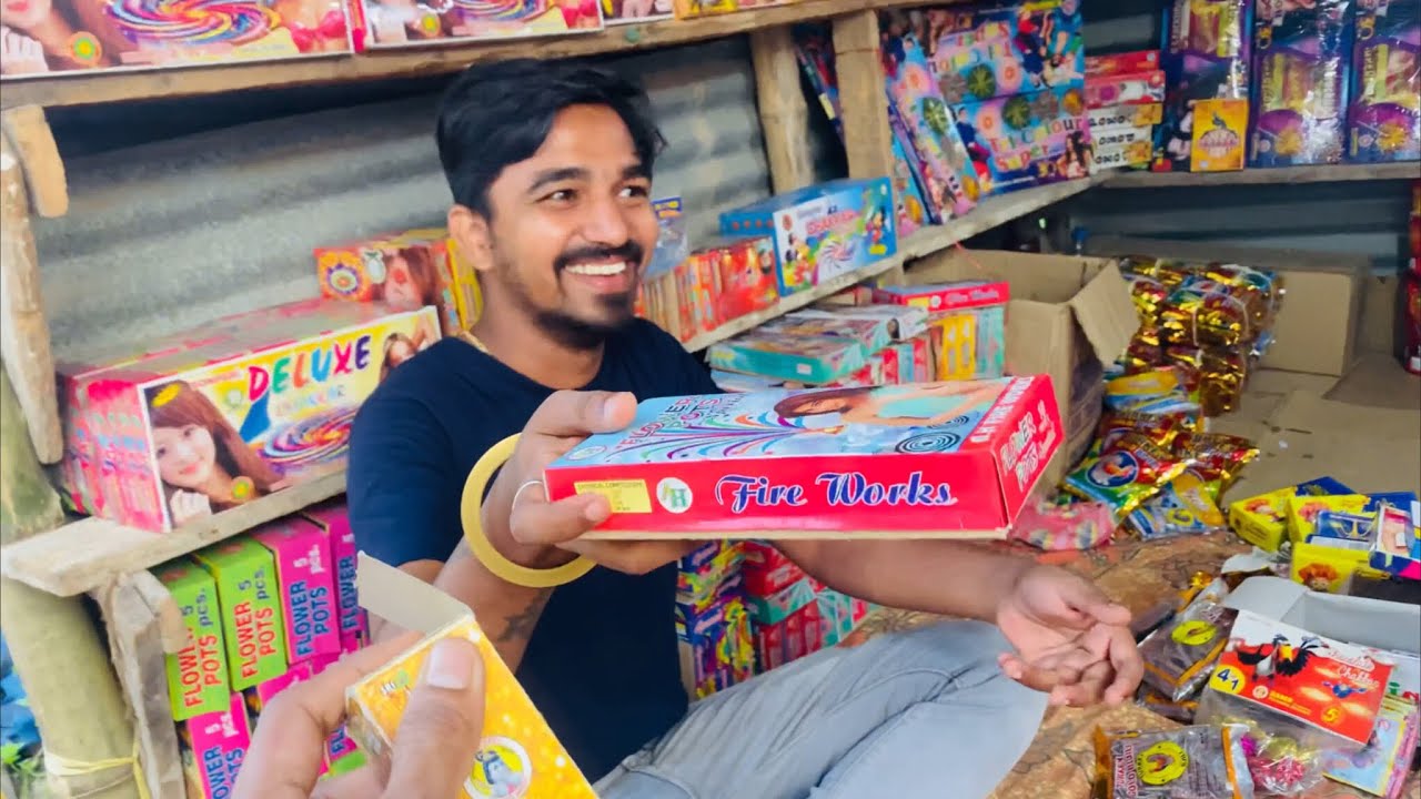 We Opened a Firecrackers shop🤣|| firecrackers shopping for Diwali ️ ...