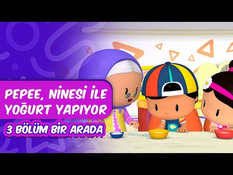 Pepee, Ninesi ile Yoğurt Yapıyor 🥛🥛🍿 Leliko ve Pisi İle 3 Bölüm Bir Arada | Düşyeri