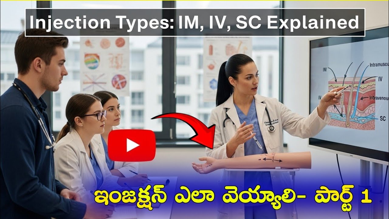 How to give injection in telugu || ఇంజెక్షన్ వేయడం ఎలా? || injection ...