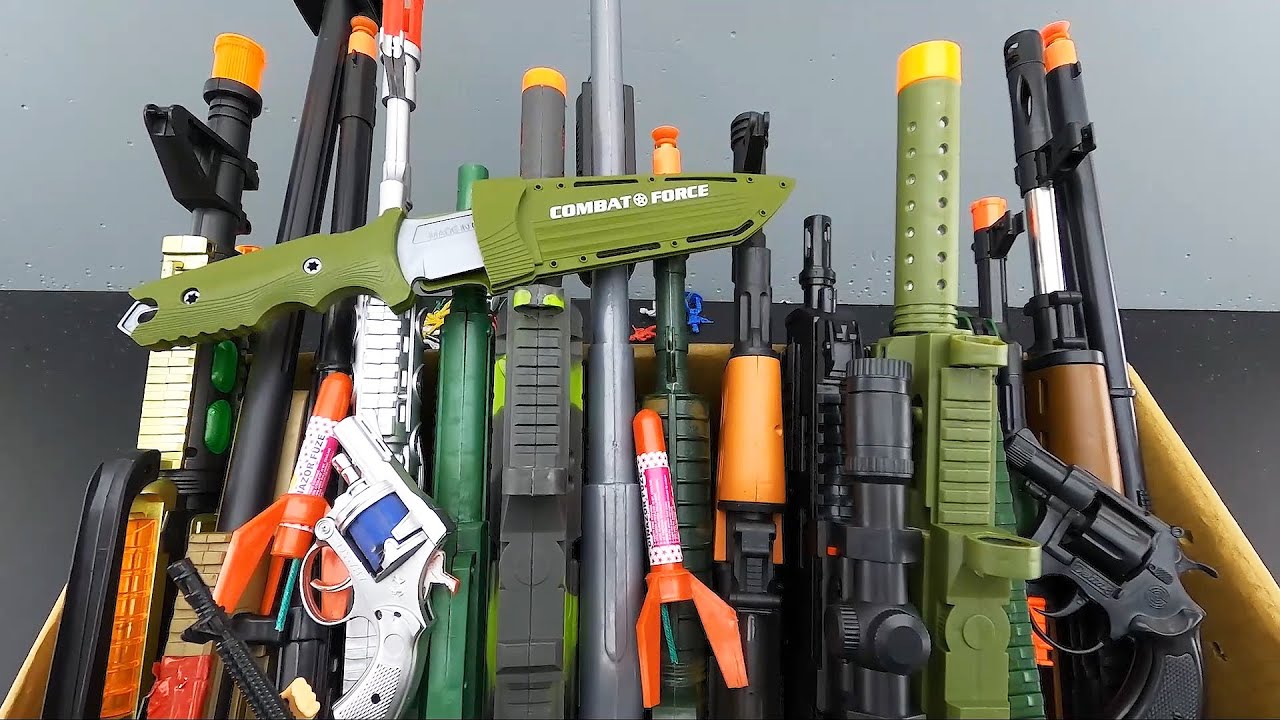 Military Toy Weapons Box! Equipments, Rifle Arsenal, Toy Guns & Mini ...