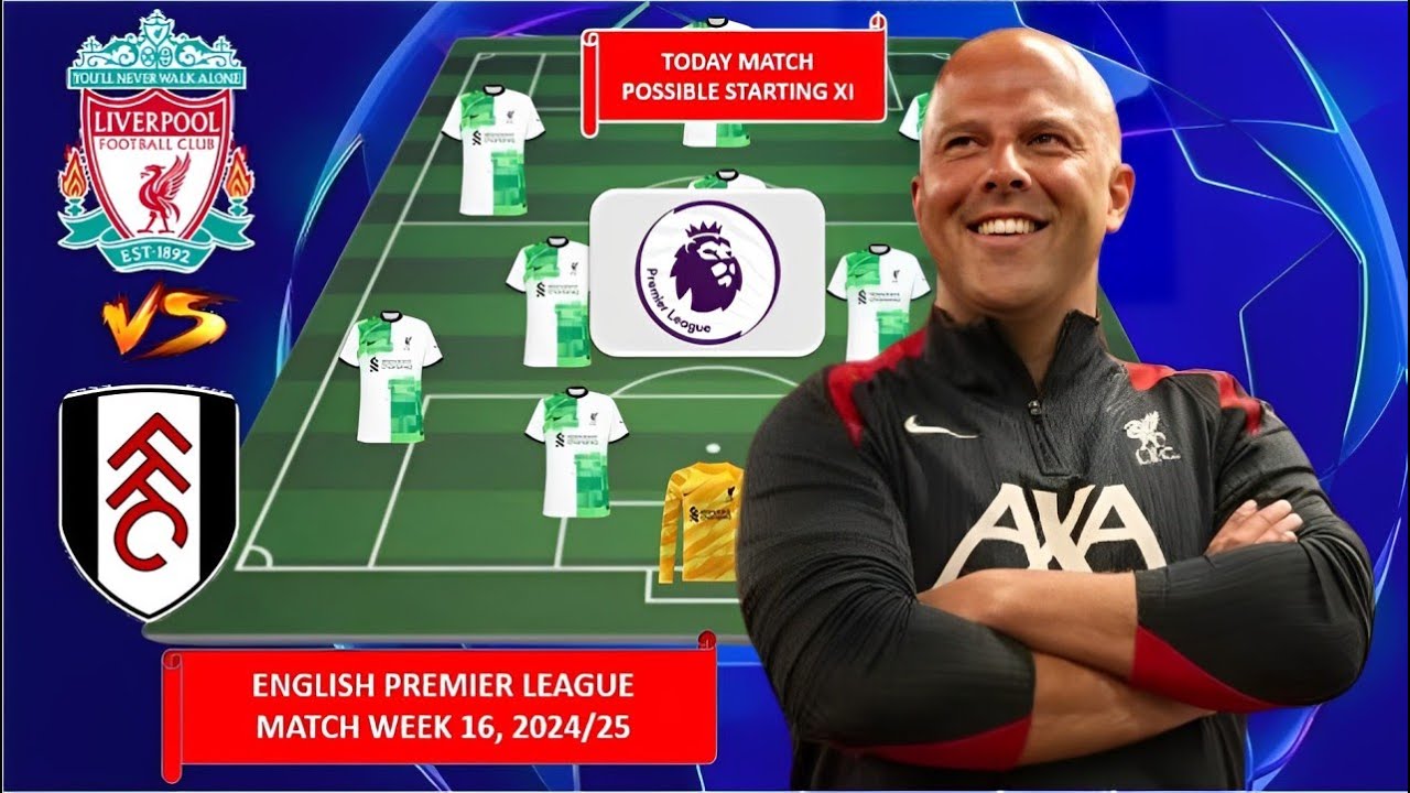 TODAY MATCH LIVERPOOL POSSIBLE LINEUP ENGLISH PREMIER LEAGUE WEEK 16 ...