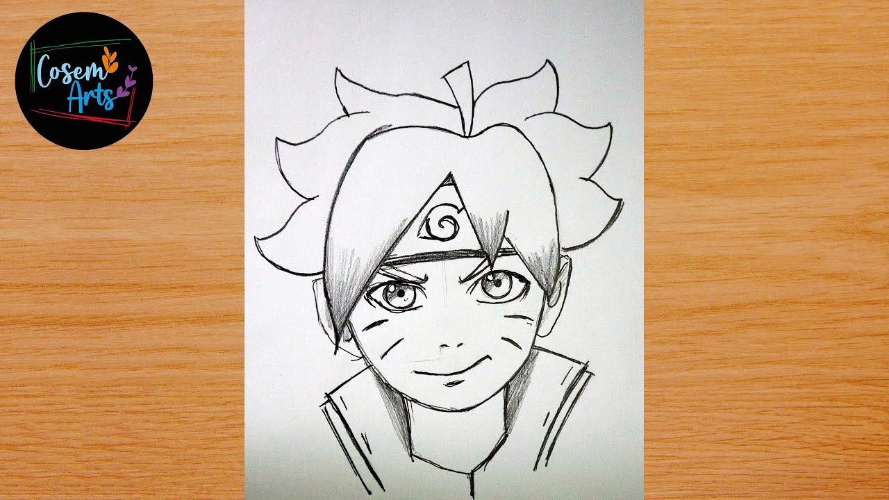 Easy Anime Drawing || How to draw Boruto Uzumaki step by step - YouTube