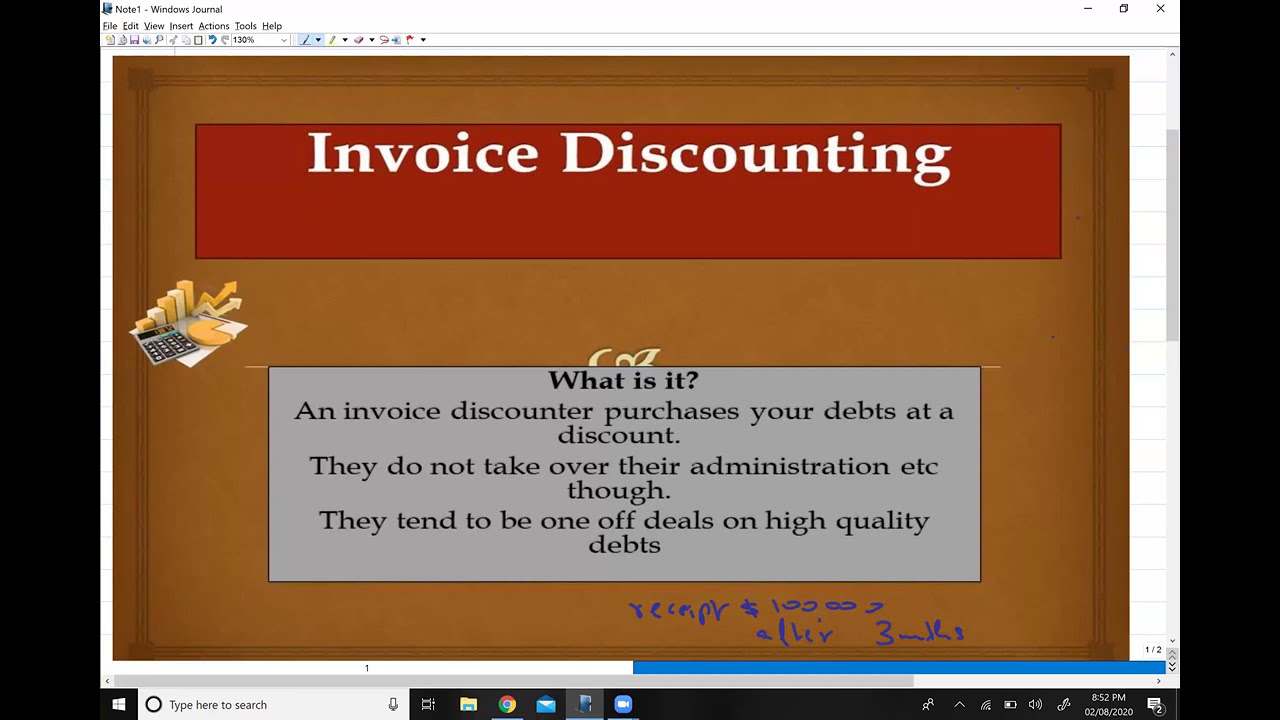 invoice discounting vs factoring in english- ACCA FM F9 - YouTube