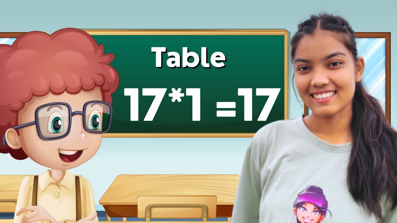 17x1=17 Multiplication, Table of Seventeen Tables Song Multiplication ...