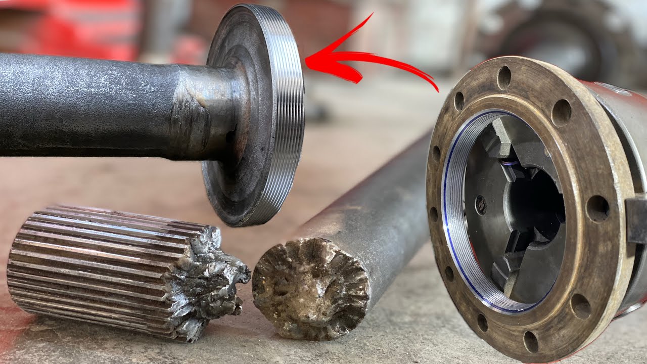 Both Sides Broken Axle is being Repaired by an Artisan | Repair of ...