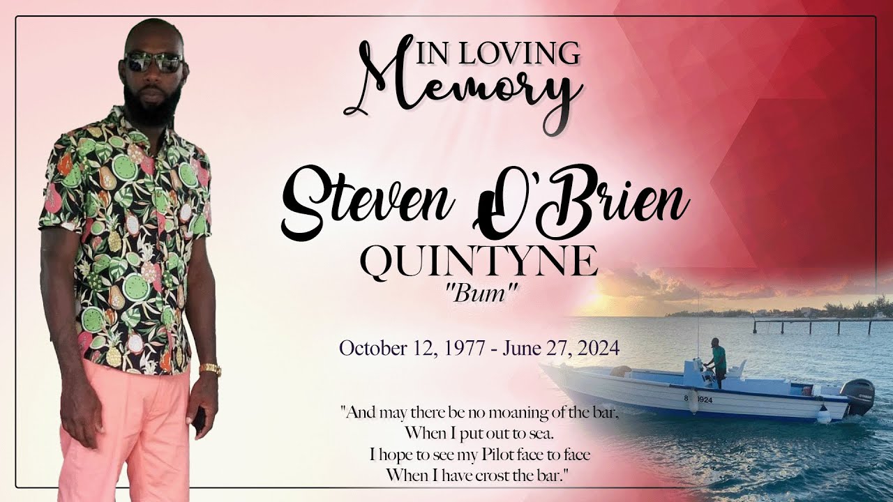 Celebrating the Life of Steven O'Brien Quintyne - YouTube