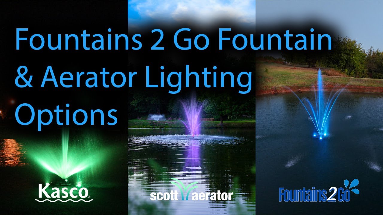 Pond Fountain & Aerator LED Lighting Kits - YouTube