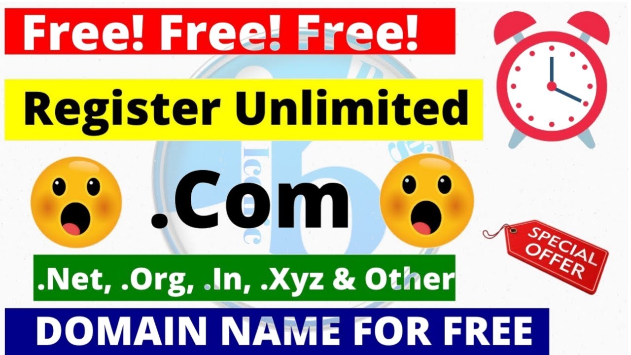 100% FREE Domain Name - Free .Com Domain | Free TDL Domain | Free .Com ...