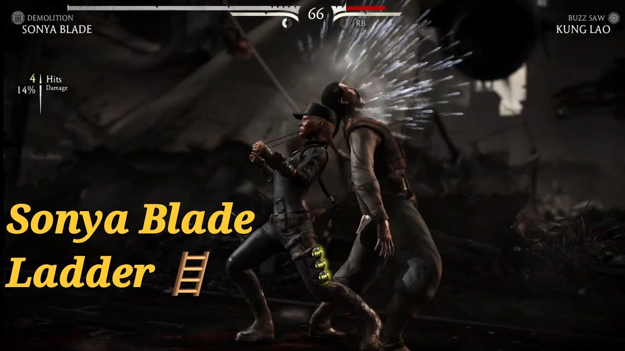 Demolitions Sonya Blade Ladder With Ending Scene: Mortal Kombat X - YouTube