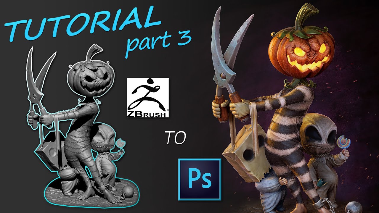Zbrush to Photoshop. Рендеринг и Постобработка. ЧАСТЬ 3 - YouTube