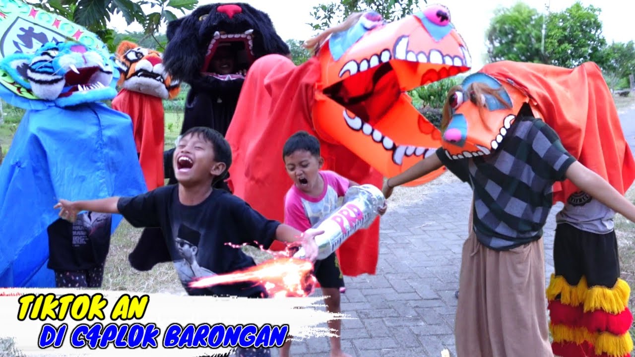 GARA_GARA TIKTOKAN DI CAPLOK BARONGAN EMBER OREN - YouTube