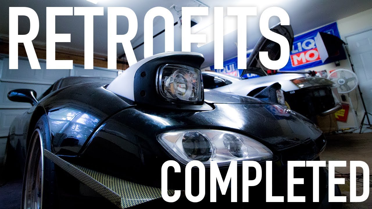 COMPLETED the FD RX-7 retrofit headlights! - YouTube